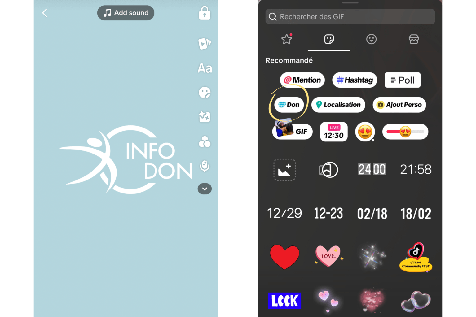 Don sur TikTok - infodon.fr
